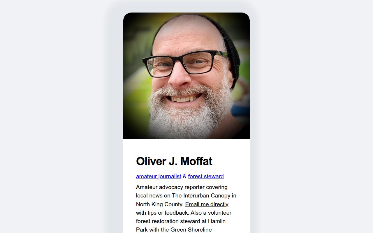 Oliver Moffat's contact information